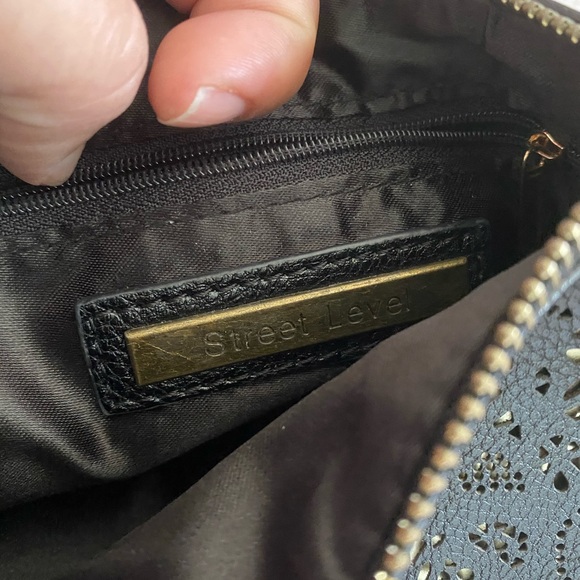 Street Level | Bags | Laser Cut Black Gold Street Level Crossbody Bag ...